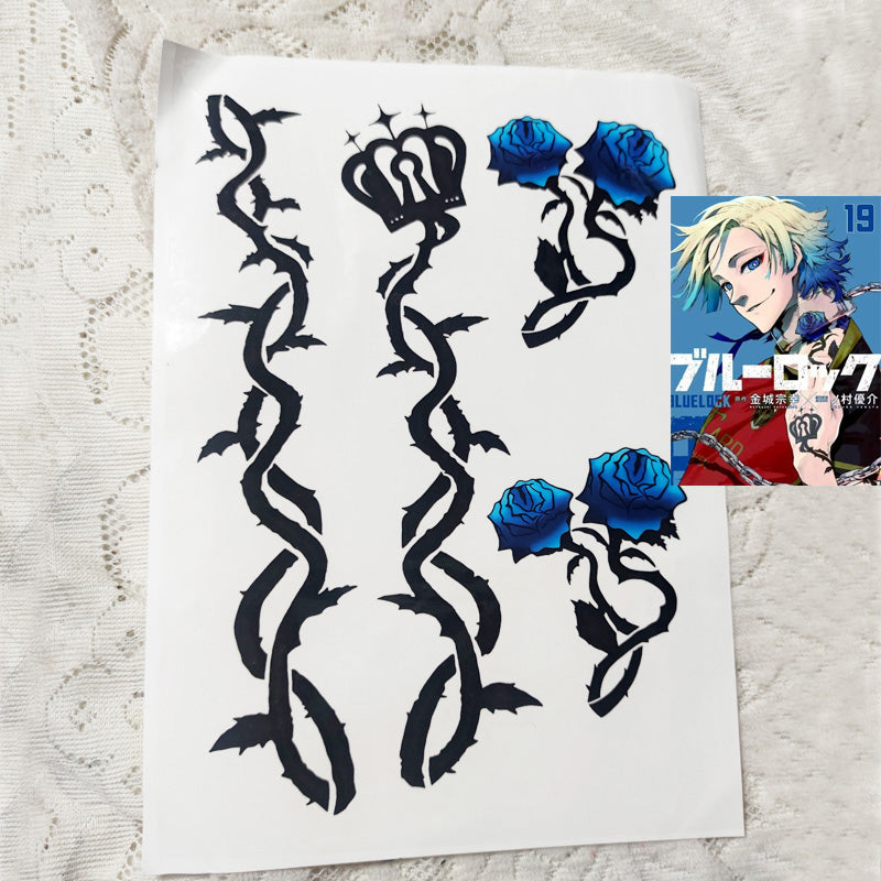 Blue Lock Season 2 Michael Kaiser Tattoo Stickers Cosplay Accessory Pr ...