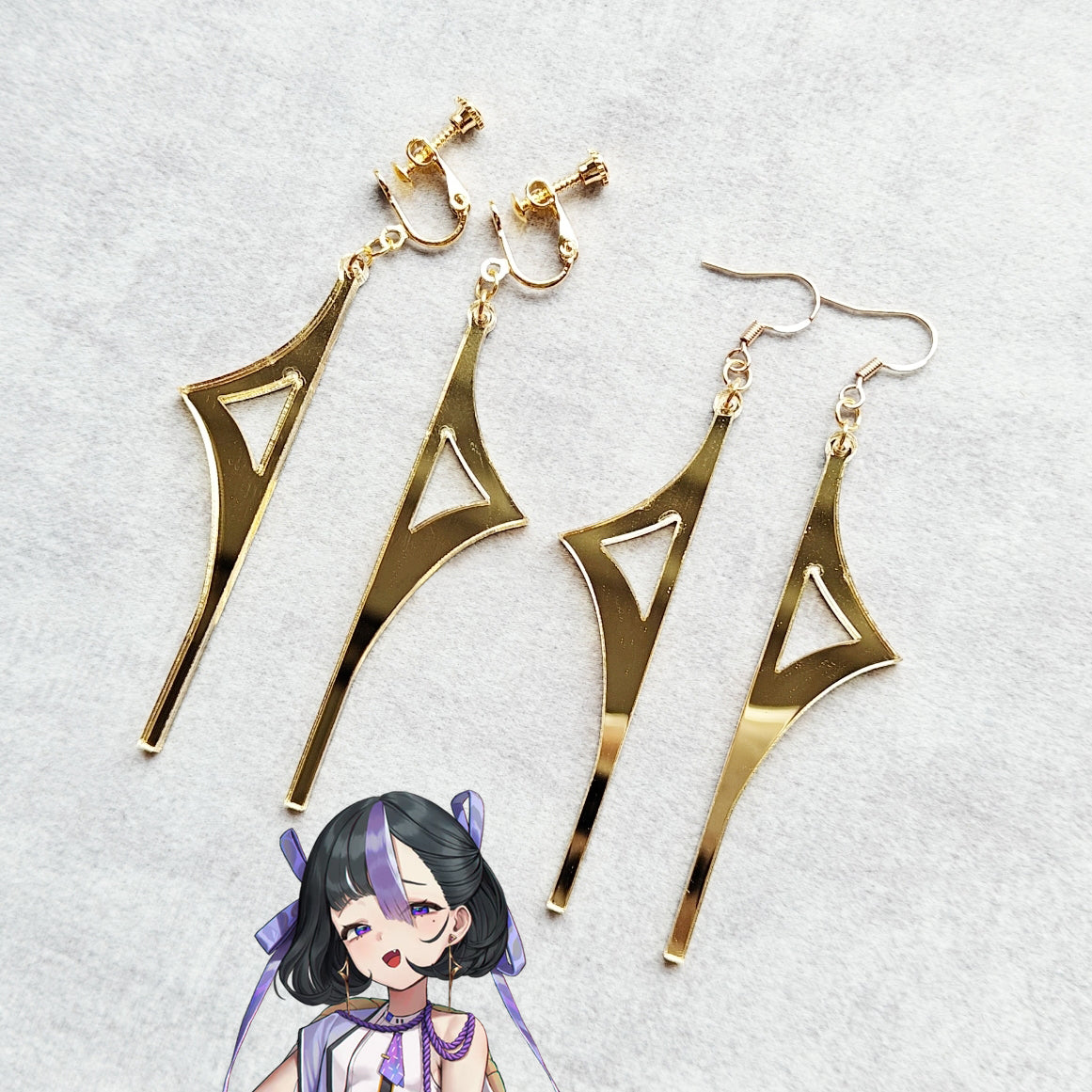 Goddess of Victory: Nikke Syuen Earrings Ear clips Cosplay Accessory P ...