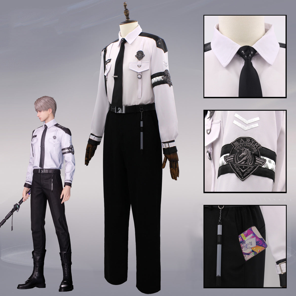Love and Deep Space Xavier Evol Police Cosplay Costume – Winkcosplay