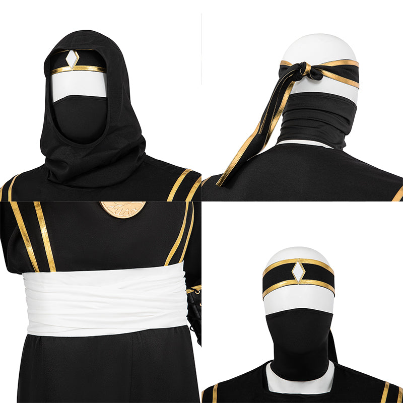 Power Rangers Black Ninja Ranger Black Ninjetti Ranger Cosplay Costume ...