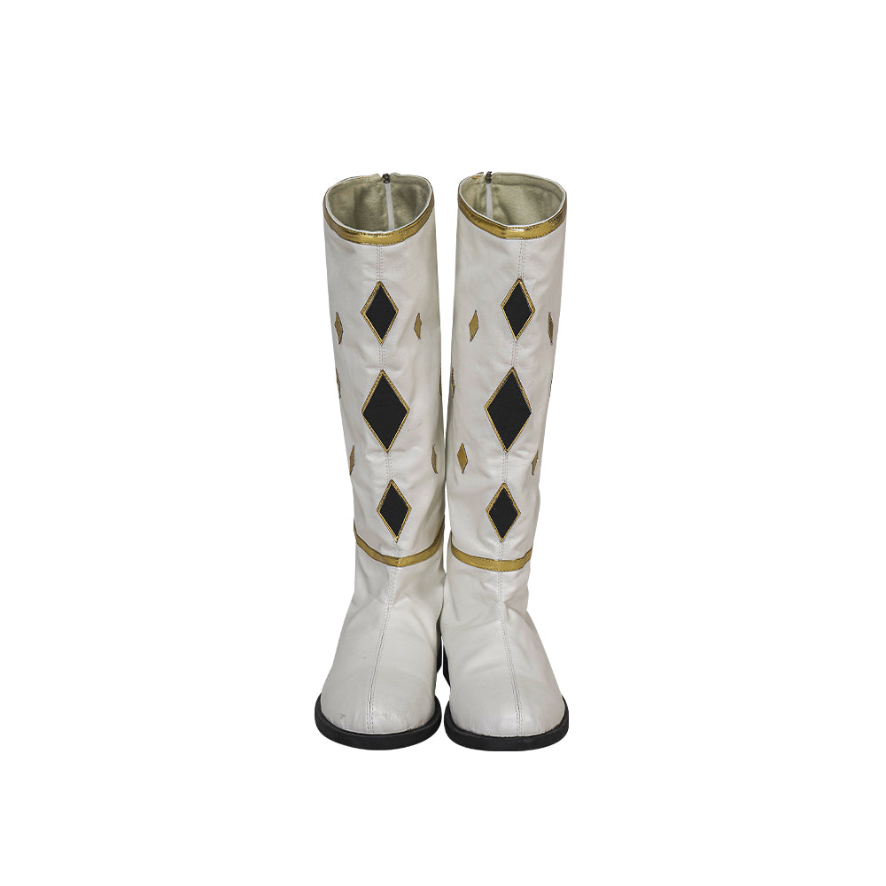 Power Rangers Mighty Morphin Ninja White Ranger Tommy Oliver Shoes Cos ...