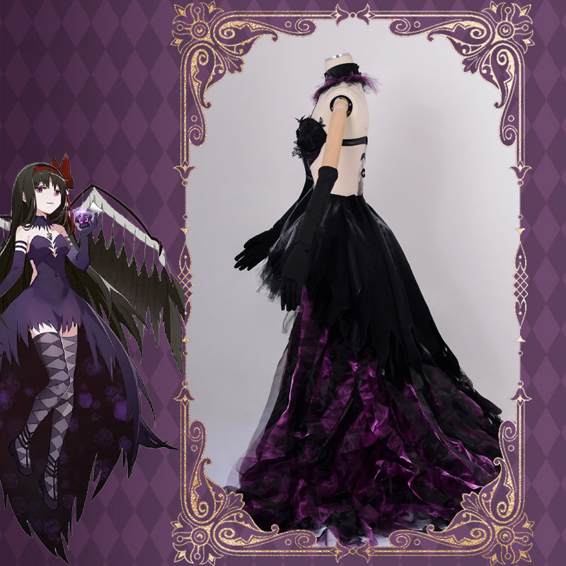 Puella Magi Madoka Magica Akemi Homura Devil Dress Cosplay Costume ...
