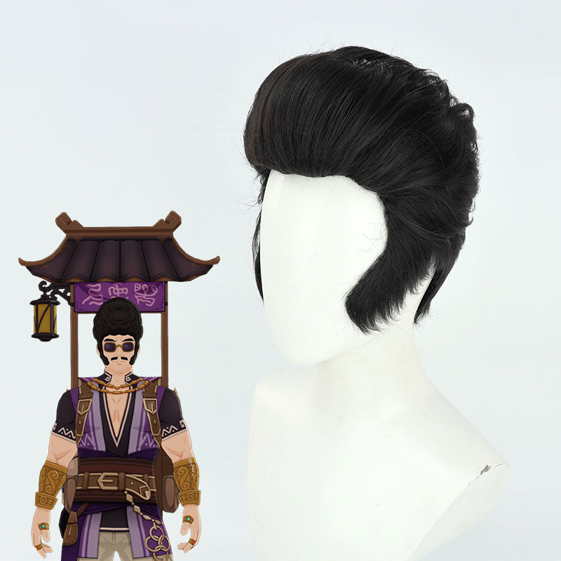 Genshin Impact Liben Black Cosplay Wig – Winkcosplay