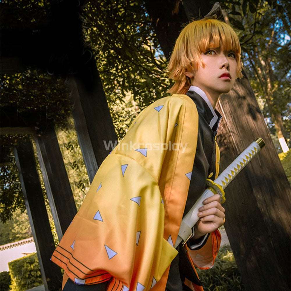 Demon Slayer: Kimetsu No Yaiba Agatsuma Zenitsu Cosplay Costume ...