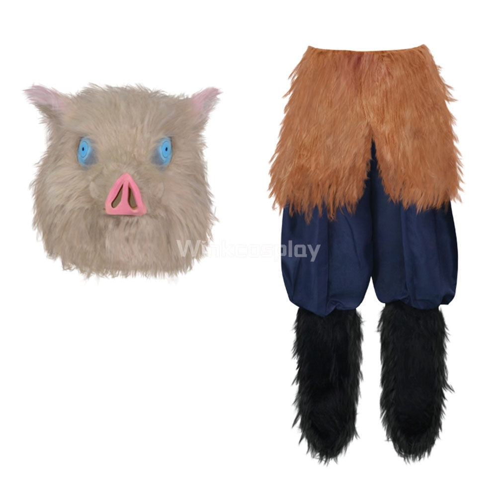 Demon Slayer: Kimetsu No Yaiba Inosuke Hashibira Cosplay Costume ...