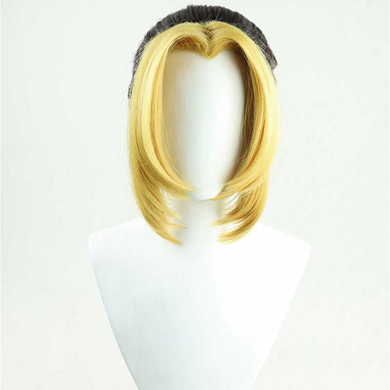 Demon Slayer: Kimetsu no Yaiba Season 2 Makio Golden Brown Cosplay Wig ...