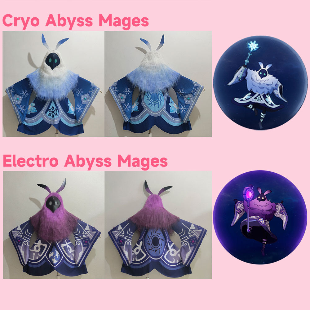 Genshin Impact Cryo Pyro Electro Hydro Abyss Mages Cosplay Costume ...