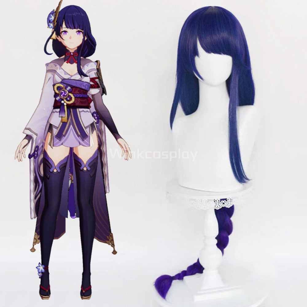 Genshin Impact Raiden Shogun Baal Blue Cosplay Wig – Winkcosplay