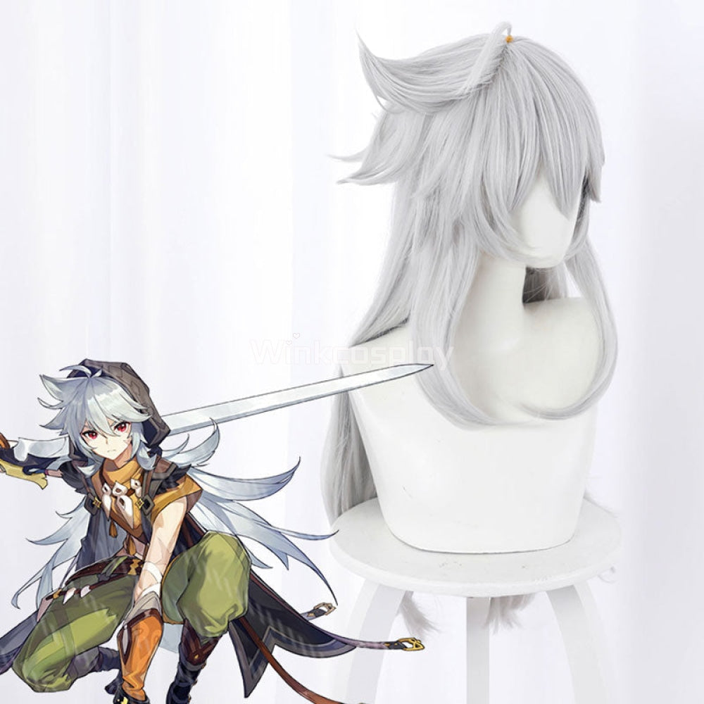 Genshin Impact Razor Silver Grey Cosplay Wig – Winkcosplay