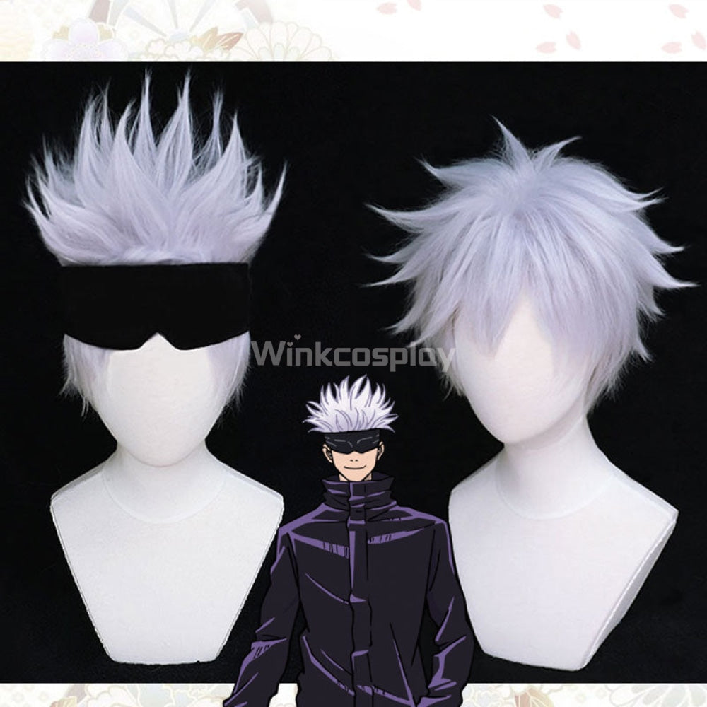 Jujutsu Kaisen Sorcery Fight Megumi Satoru Gojo Silver Purple Cosplay ...