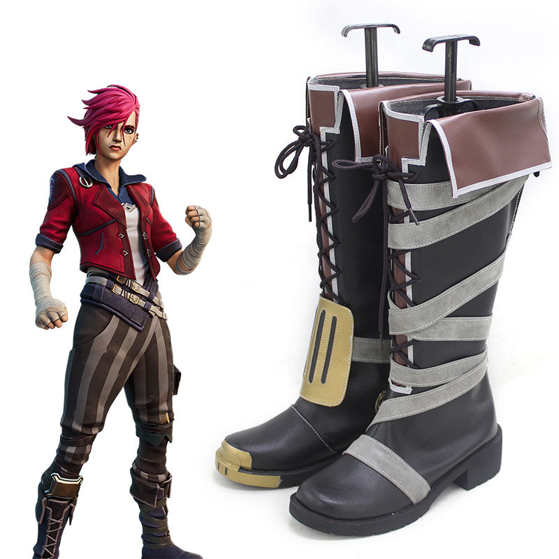 League of Legends LOL Arcane Vi Shoes Cosplay Boots – Winkcosplay