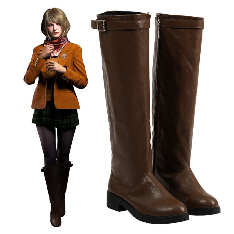 Resident Evil IV 4 Remake Ashley Graham Shoes Cosplay Boots – Winkcosplay